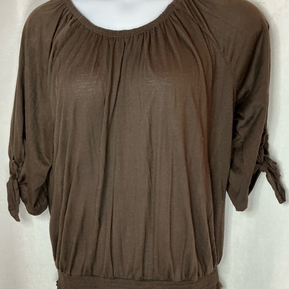 New York Laundry | Tops | New York Laundry Chocolate Brown Blouse With ...